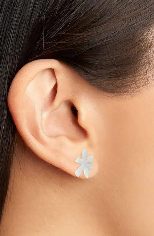 Lele Sadoughi Paper Lily Stud Earrings - White