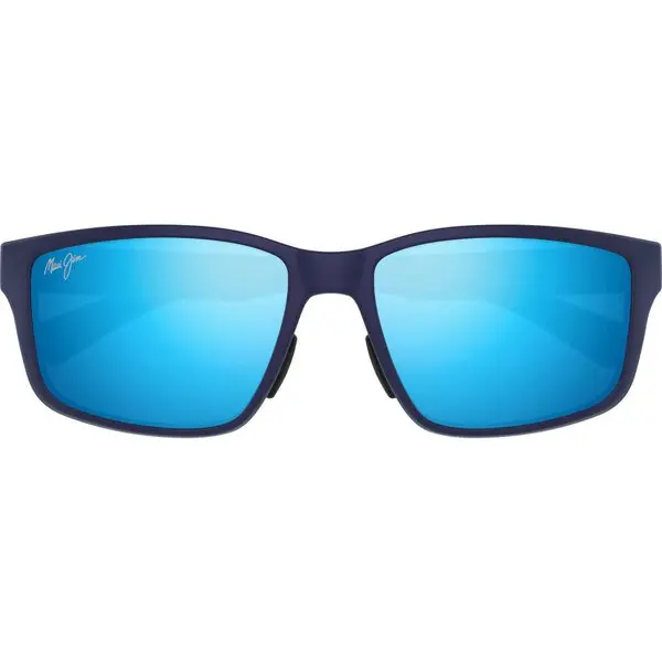 Maui Jim Walewaha Rectangular Sunglasses - Blue