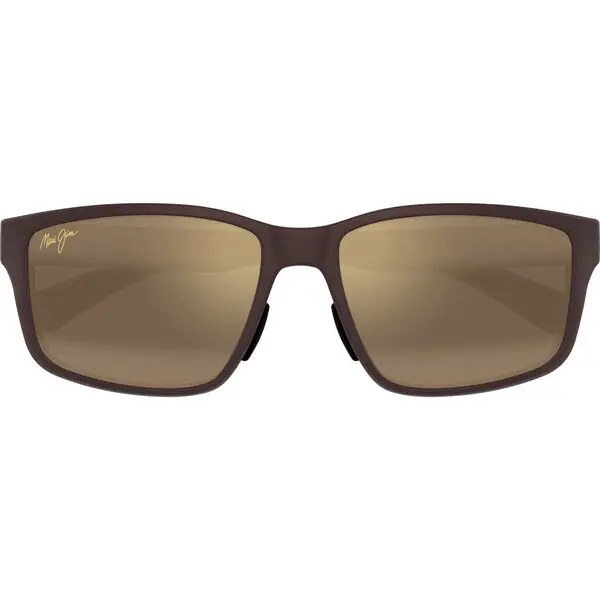 Maui Jim Walewaha Rectangular Sunglasses - Brown