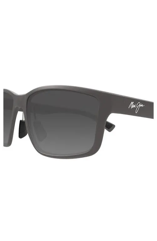 Maui Jim Walewaha Rectangular Sunglasses - Grey