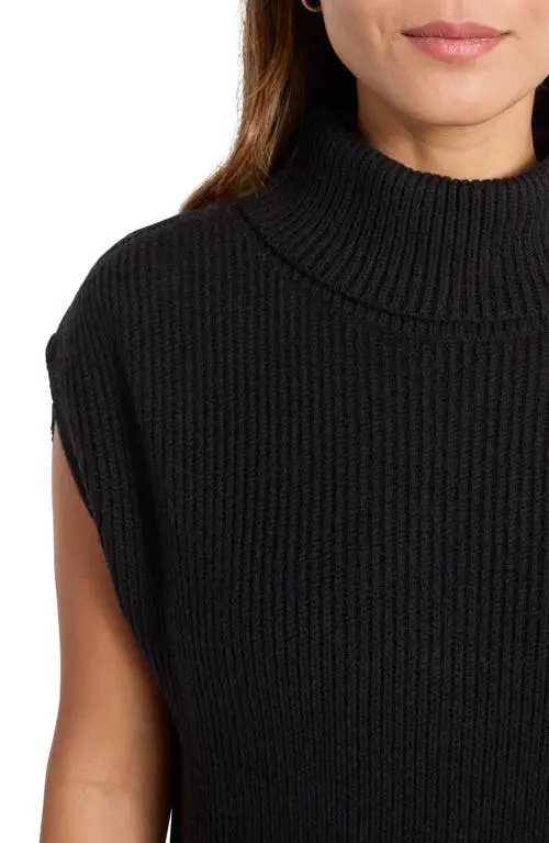 Splendid Madeline Rib Turtleneck Maxi Sweater Dress - Black