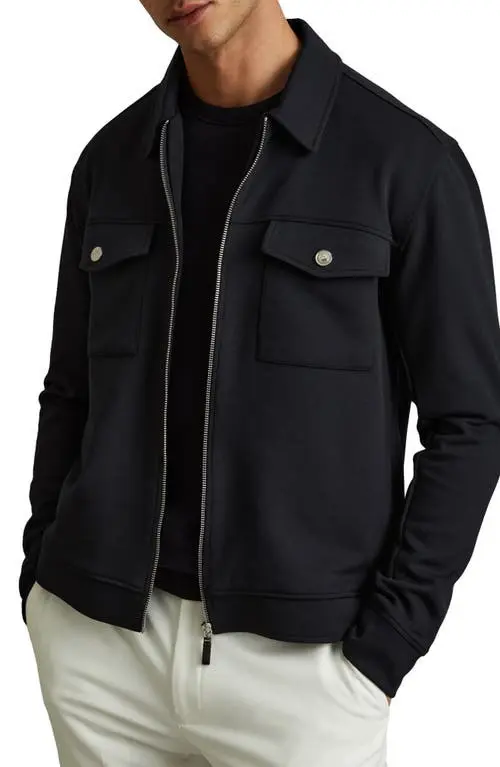 REISS Medina Jacket - Navy Blue