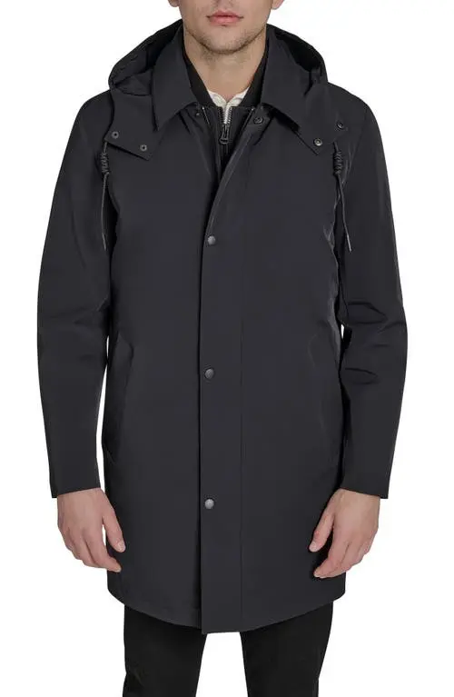 Cole Haan 3-in-1 Hooded Mackintosh - Black