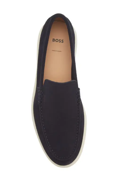 BOSS Sienne Moc Toe Loafer - Navy