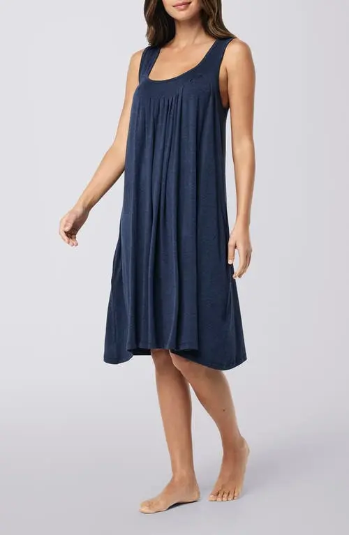 PAPINELLE Caty Soft Pleat Nightgown - Navy
