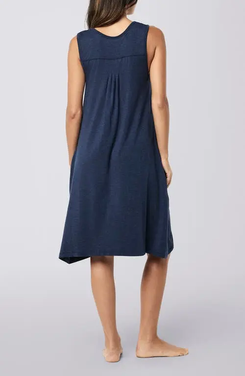 PAPINELLE Caty Soft Pleat Nightgown - Navy