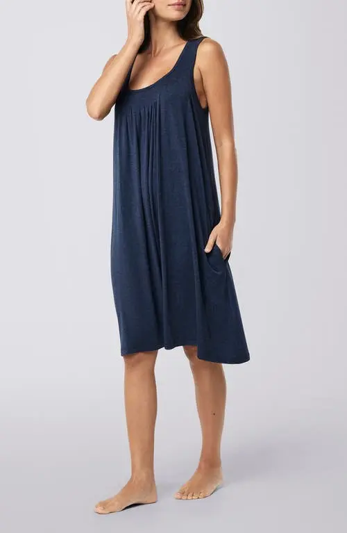 PAPINELLE Caty Soft Pleat Nightgown - Navy