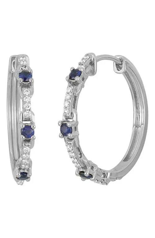 Bony Levy El Mar Hoop Earrings - 18k White Gold Sapphire