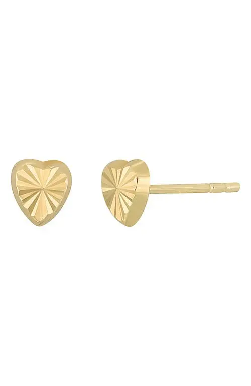 Bony Levy 14k Gold Heart Stud Earrings - 14k Yellow Gold