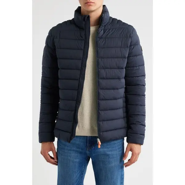 SAVE THE DUCK Ari Water Resistant Puffer Jacket - Blue Black