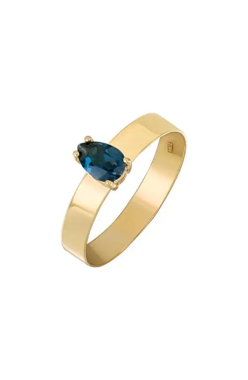 Bony Levy 14k Gold Topaz Ring - 14k Yellow Gold Blue Topaz