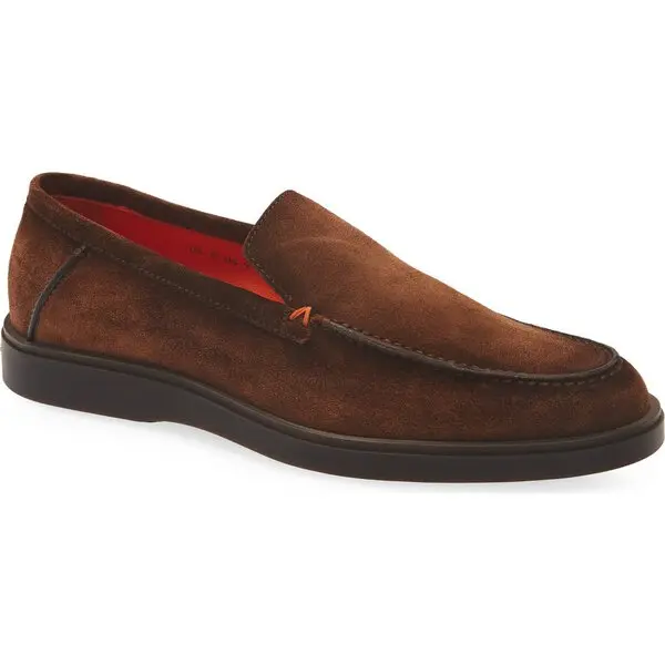 Santoni Drain Slip-on Loafer - Brown