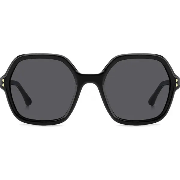 Isabel Marant 55mm Geometric Sunglasses - Black/grey