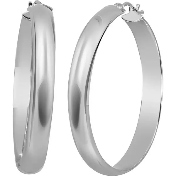 Bony Levy 14k Gold Hoop Earrings - 14k White Gold