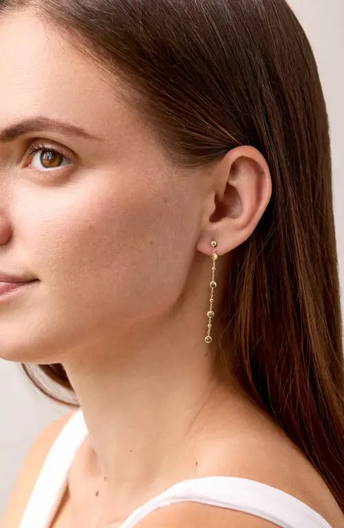 Bony Levy 14k Gold Linear Drop Earrings