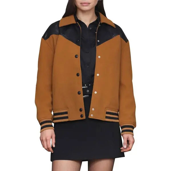 Avec Les Filles Oversized Varsity Jacket