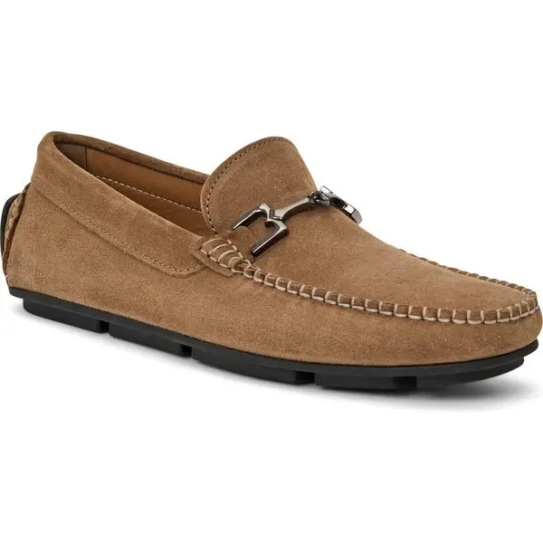 Bruno Magli Teramo Bit Driving Loafer - Taupe Suede