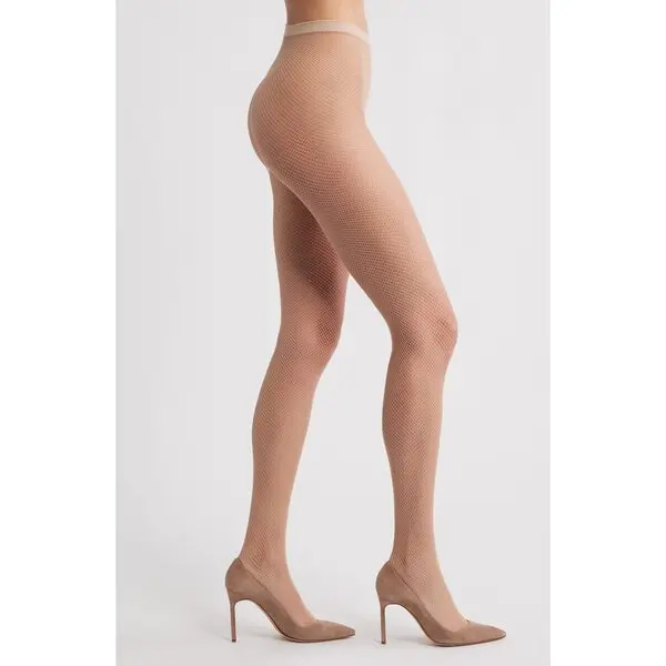 Nordstrom Fishnet Tights - Beige Almond