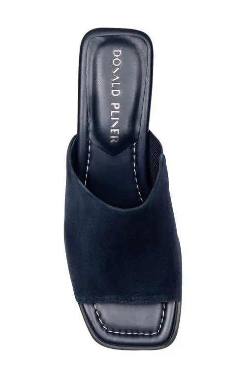 DONALD PLINER Leopard Spot Slide Sandal - Navy