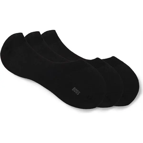 BOSS 3-pack Logo Invisible Socks - Black