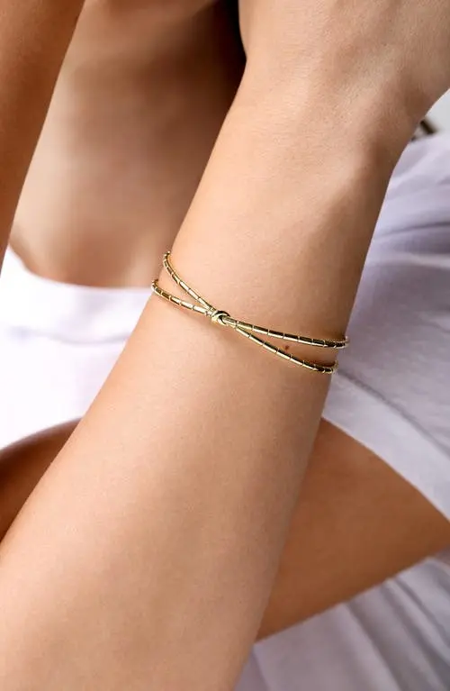 Bony Levy 14k Gold Crossover Knot Open Bangle Bracelet