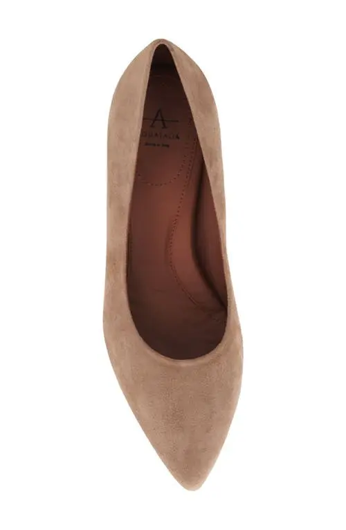 Aquatalia Kari Weatherproof Pointed Toe Pump - Champagne Suede