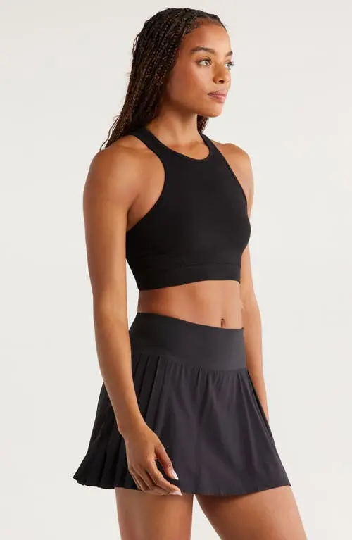 Zella Racerback Seamless Sports Bra - Black
