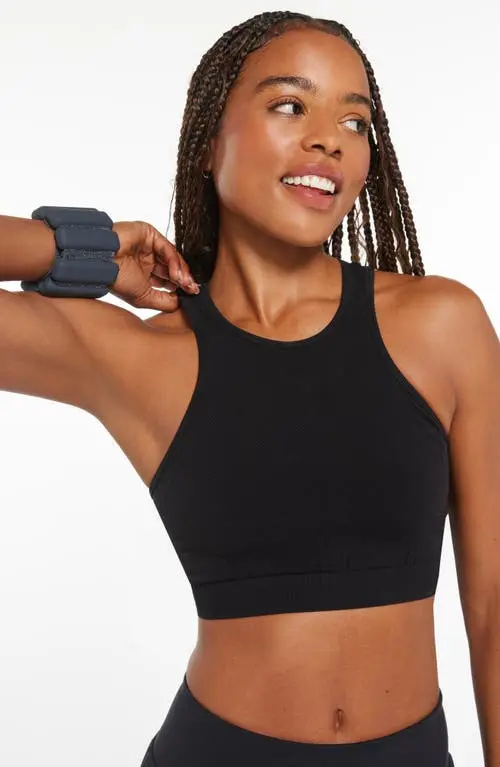 Zella Racerback Seamless Sports Bra - Black