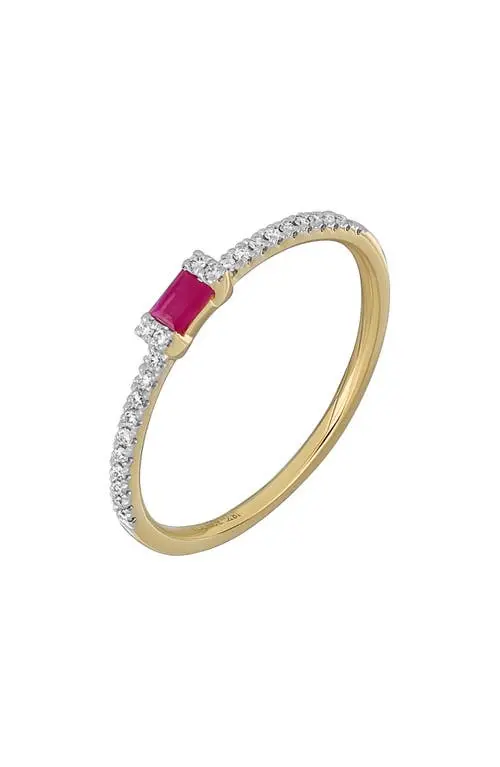 Bony Levy El Mar Stacking Ring - 18k Yellow Gold Ruby