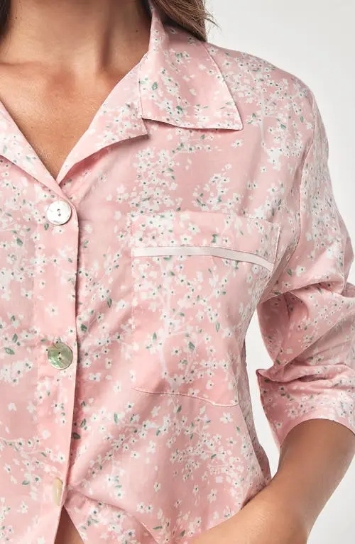PAPINELLE Cheri Blossom Crop Cotton Sateen Pajamas