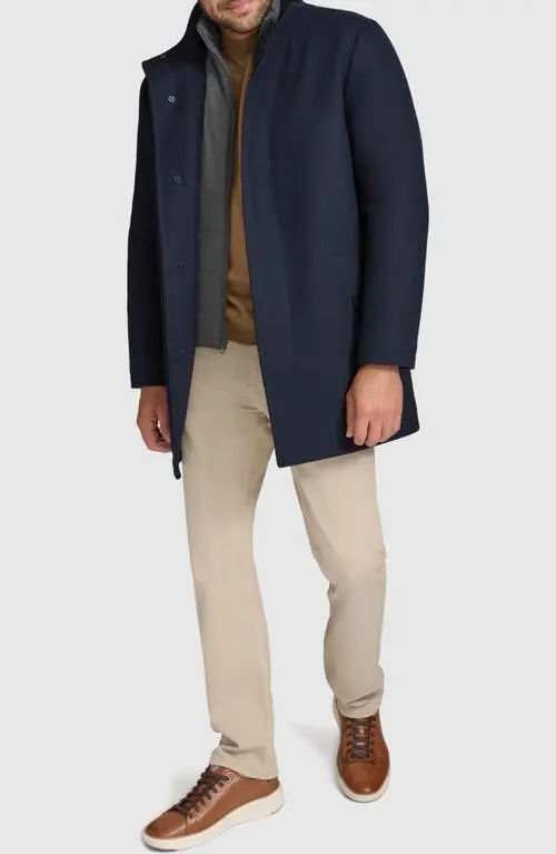 Andrew Marc Wool Blend Twill Car Coat