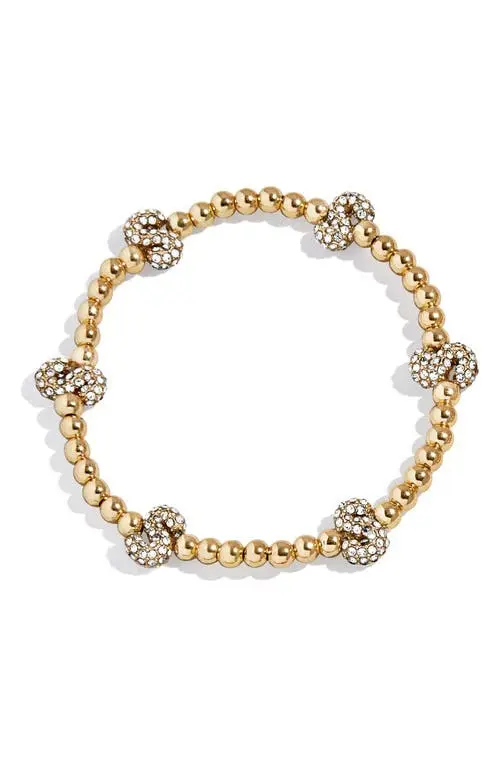 Baublebar Pavé Pisa Station Beaded Bracelet - Gold S