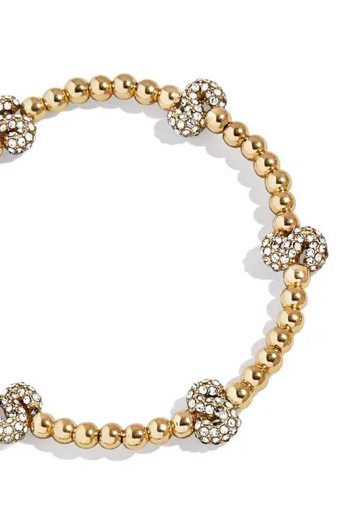 Baublebar Pavé Pisa Station Beaded Bracelet - Gold S