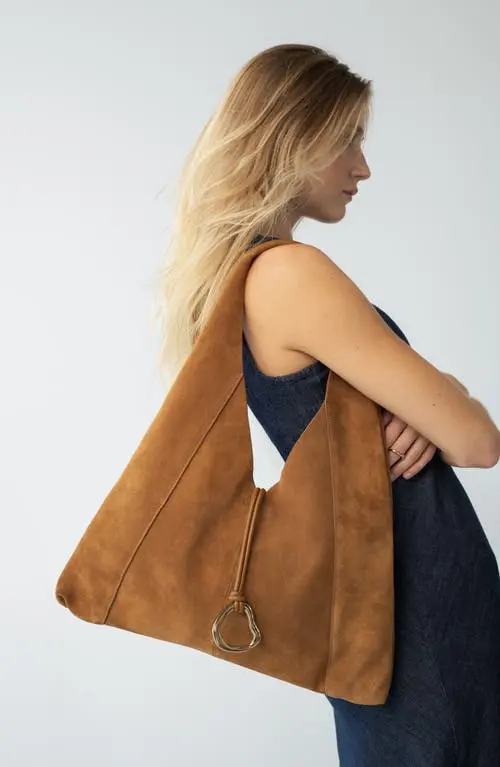 Dolce Vita Malin Suede Hobo Bag - Pecan