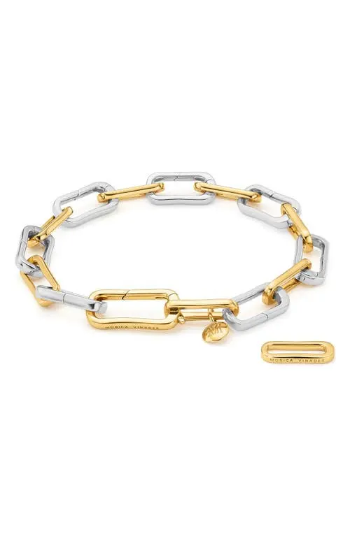 Monica Vinader Alta Capture Charm Link Bracelet - 18k Gold Vermeil/ss
