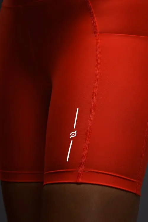 PELOTON Paceform Performance Pocket Run Short - Cherry Tomato