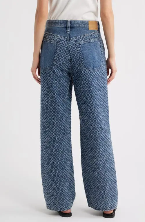 Rag & Bone Logan Textured Wide Leg Jeans
