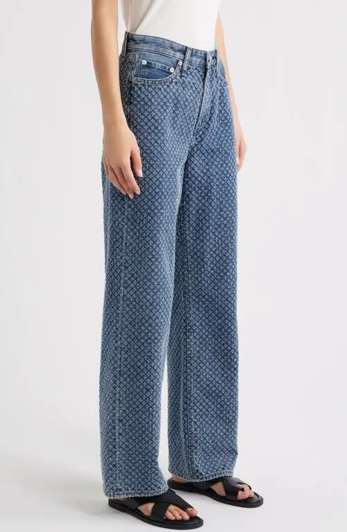 Rag & Bone Logan Textured Wide Leg Jeans