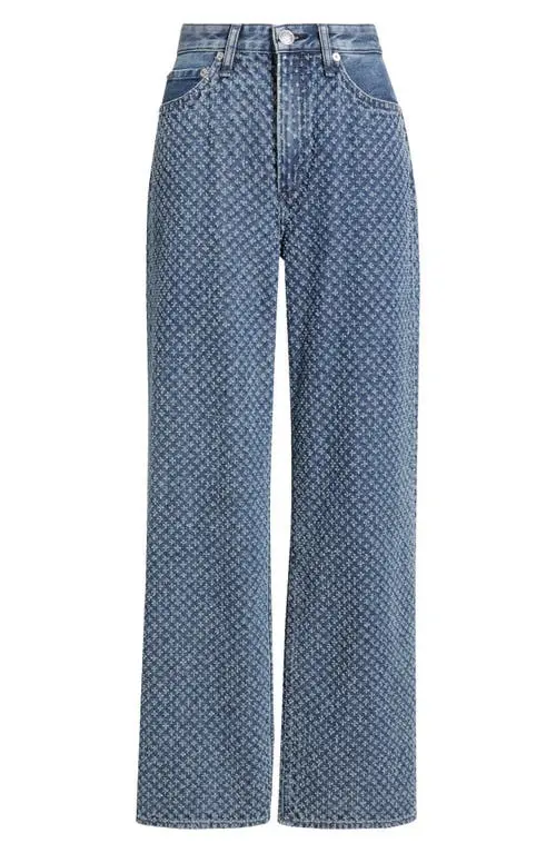 Rag & Bone Logan Textured Wide Leg Jeans