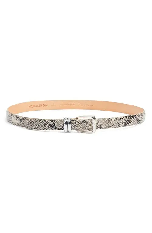 Nordstrom Katie Snakeskin Embossed Belt - Natural Snake