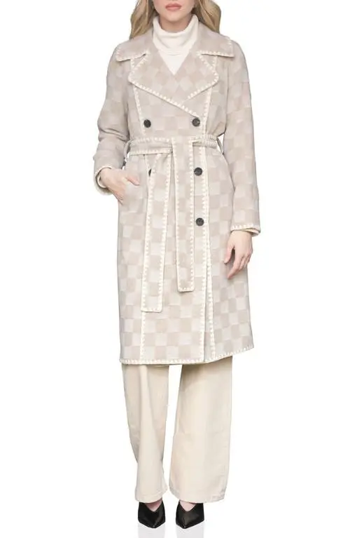 Avec Les Filles Wool Blend Checkered Coat