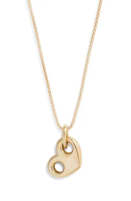 Zoe Chicco 14k Gold Mariner Heart Pendant Necklace - Yellow Gold