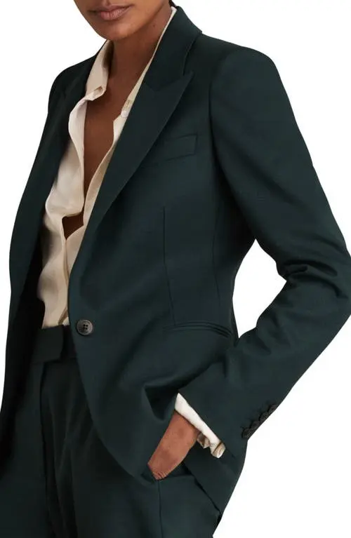 REISS Wool-blend Jacket With Peak Lapels