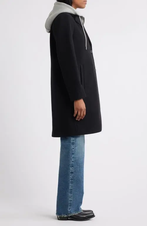 Lucky Brand Layered Hoodie Bib Coat