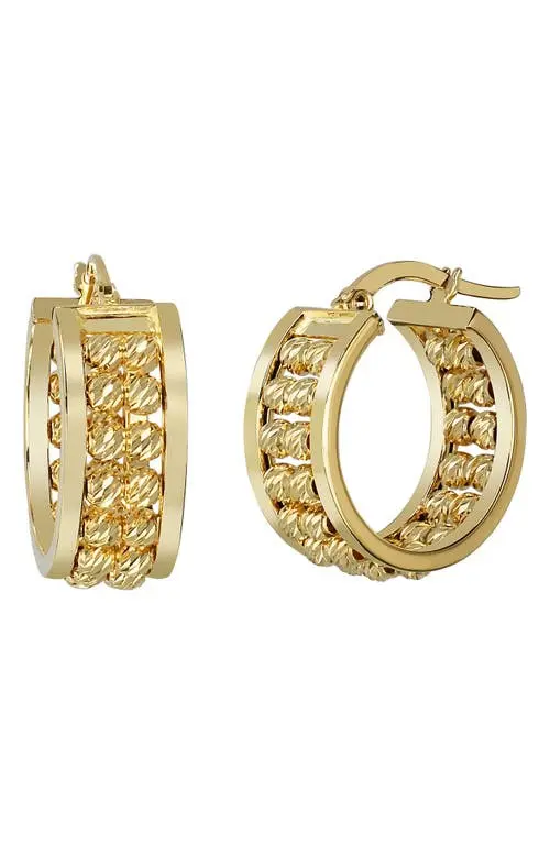 Bony Levy 14k Gold Sphere Hoop Earrings - 14k Yellow Gold