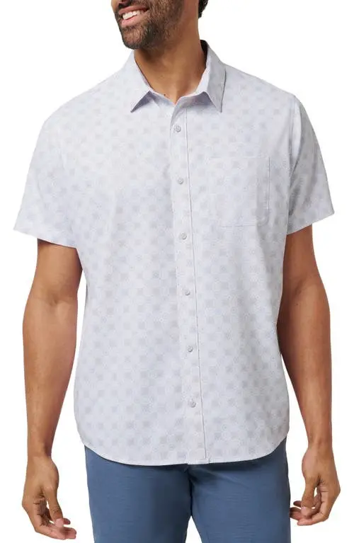 Travis Mathew Postcard Please Short Sleeve Button-up Shirt