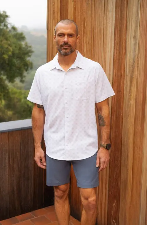 Travis Mathew Postcard Please Short Sleeve Button-up Shirt