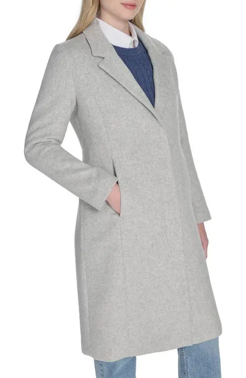 Cole Haan Wool-blend Coat - Light Grey