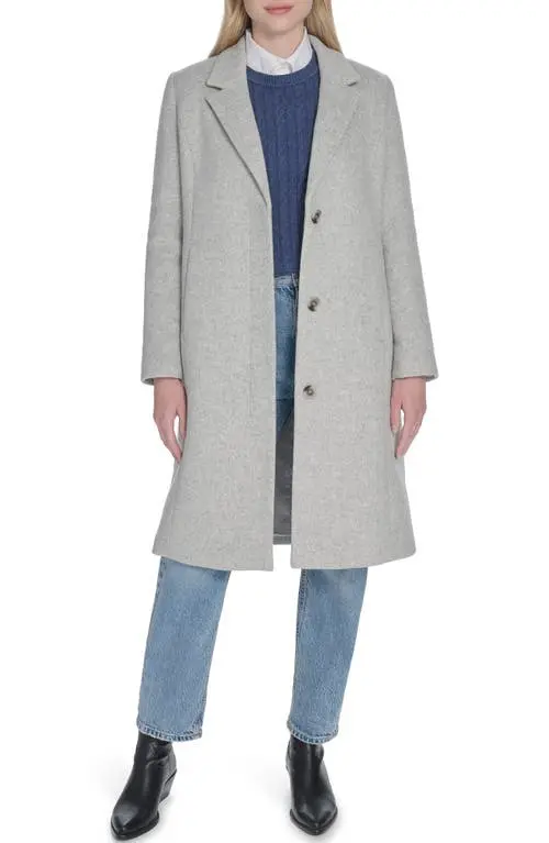 Cole Haan Wool-blend Coat - Light Grey