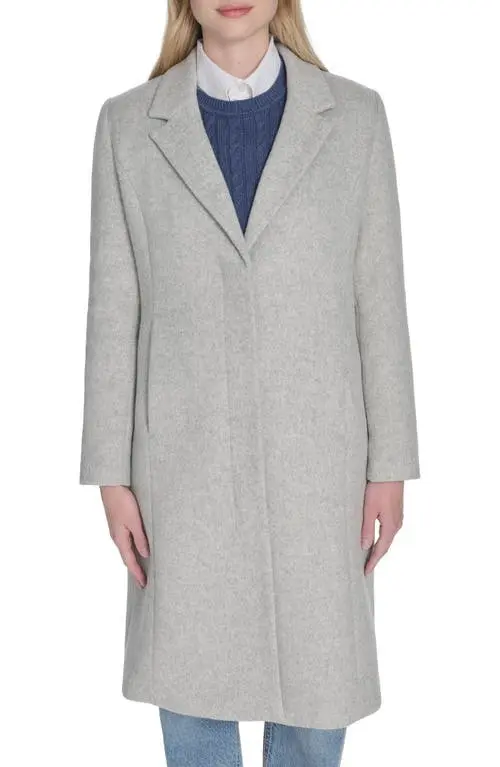 Cole Haan Wool-blend Coat - Light Grey